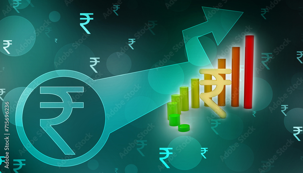 Indian rupee background, Stock market background with Indian rupee ...