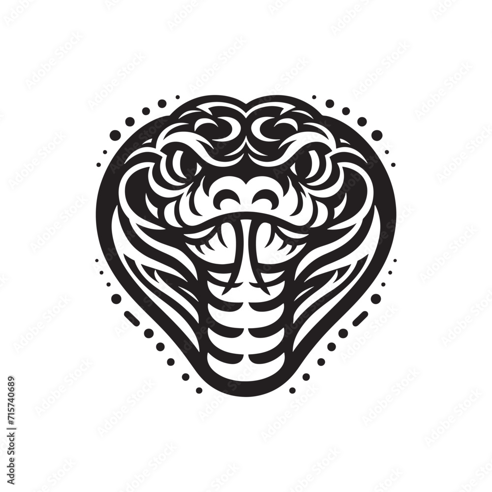 Ethereal Serpentines: Snake Face Silhouette Set Unveiling the Mystical ...