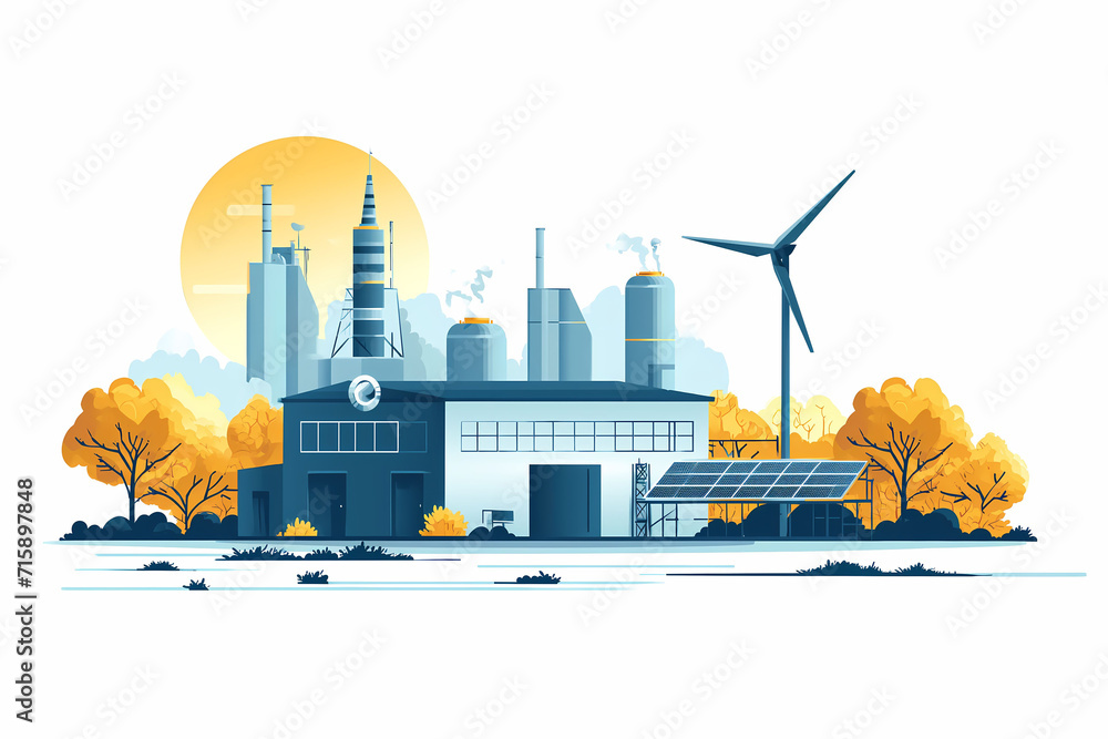 Ilustración de Stock Renewable Energy clip art, green energy roof Clip ...