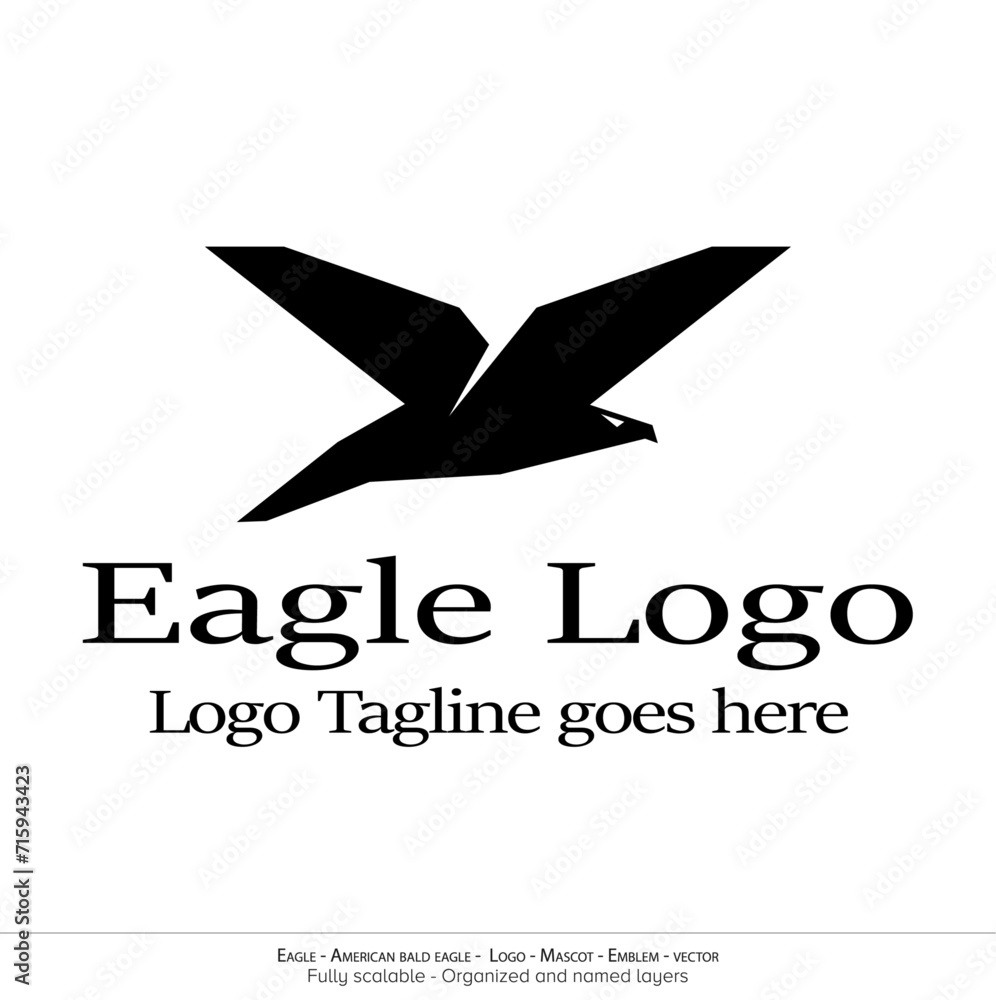 Eagle Logo, Flying Bird Emblem. dove mascot. American Bald Eagle ...