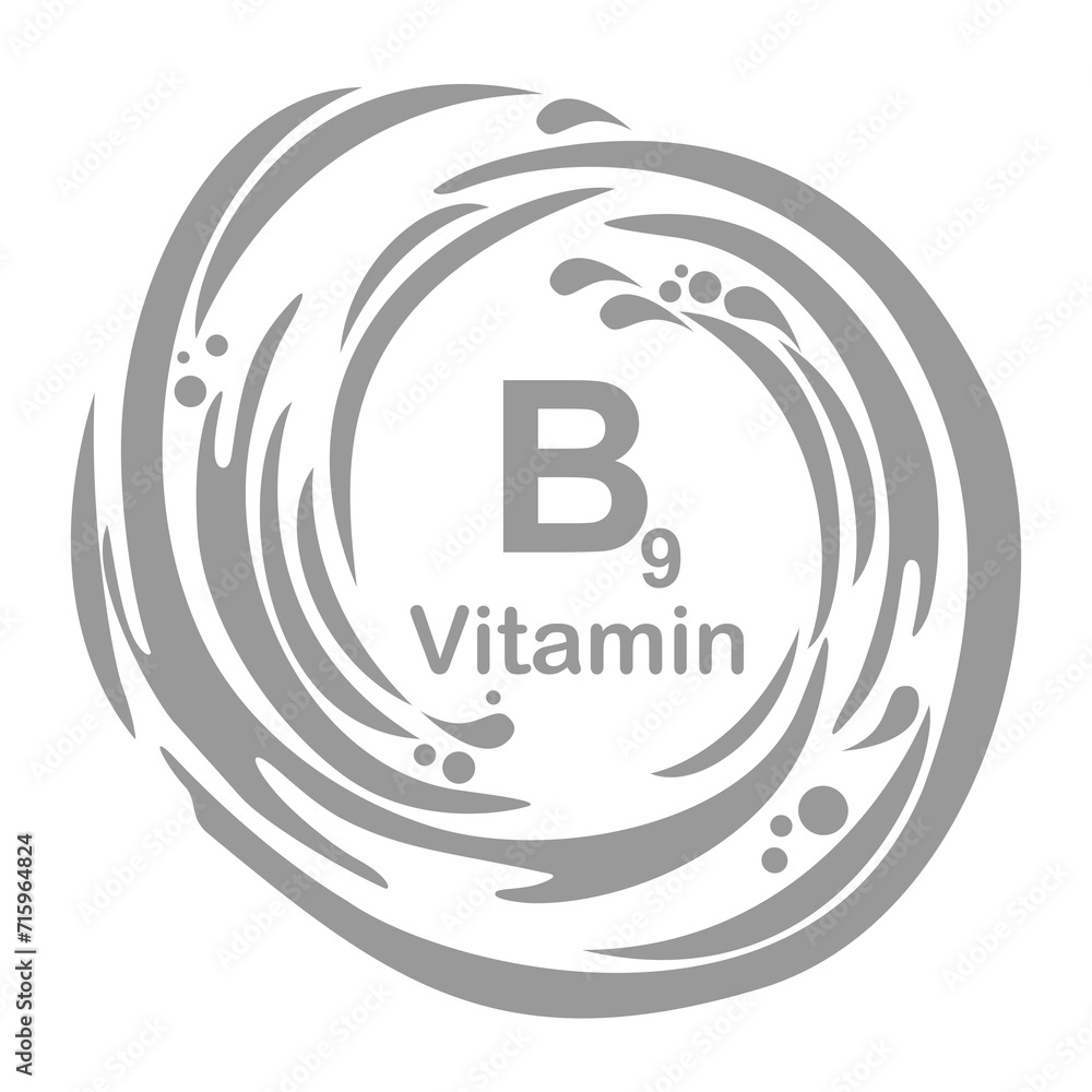 Vitamin B9 (folate). Food sources. Natural organic products with the ...