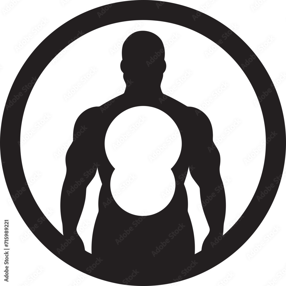 Sculpting Change Black Iconic Human Figure Logo for Obesity Revolution ...