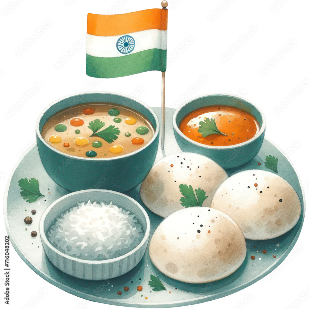 South Indian breakfast, A traditional South Indian breakfast plate ...
