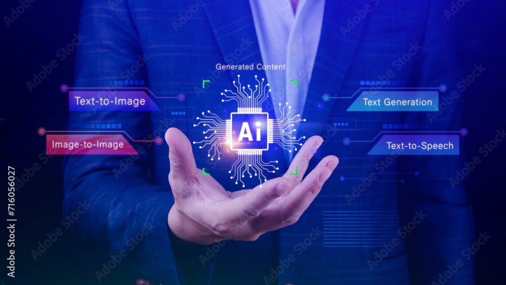 Ai tech, using virtual graphic Global Internet connect Chatgpt Chat with AI, Artificial ...