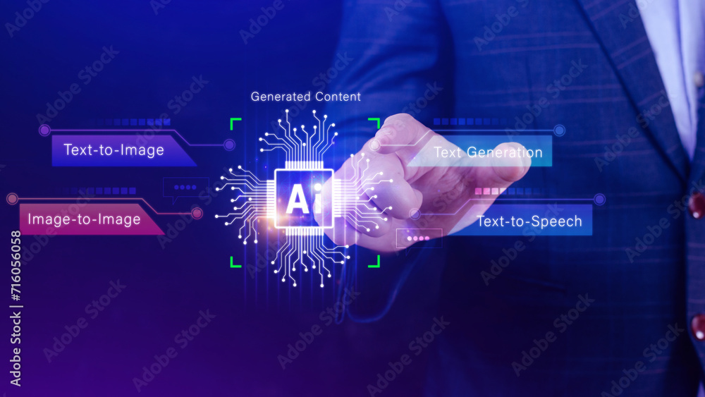 Ai tech, using virtual graphic Global Internet connect Chatgpt Chat with AI, Artificial ...
