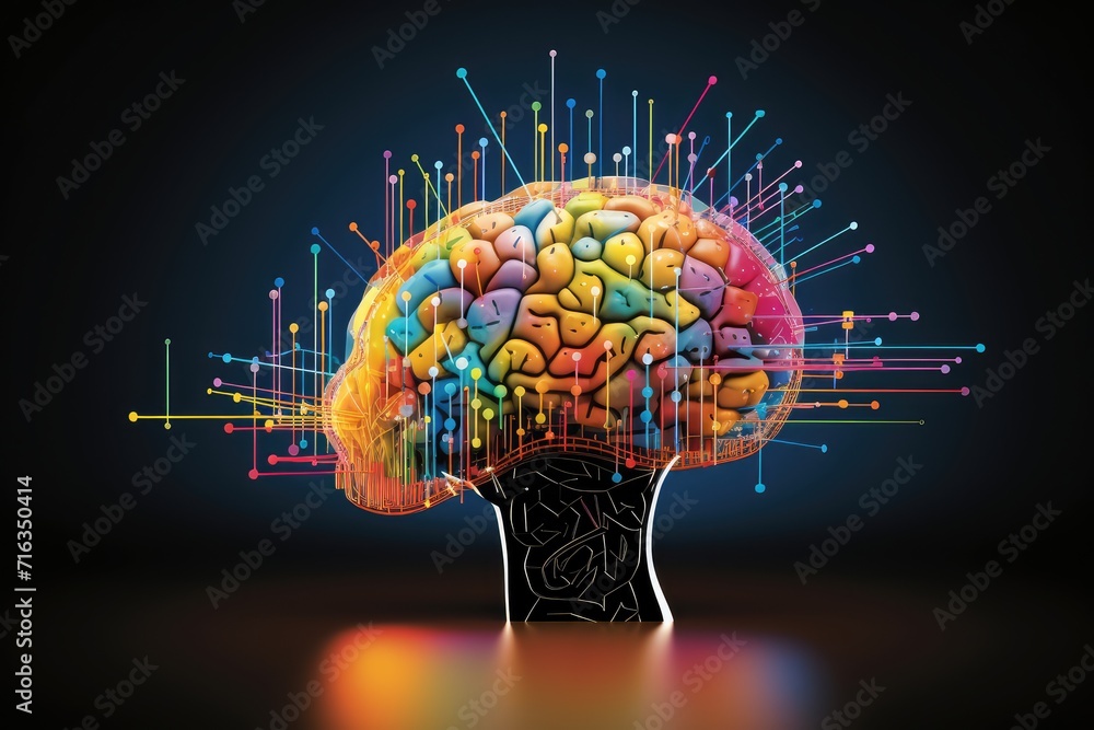 Human Mind Brain neurons Neuroplasticity transmit signals via axons ...