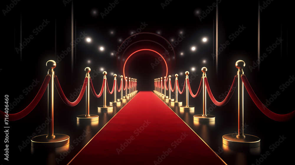 Red carpet staircase background, VIP entrance, night award ceremony ...
