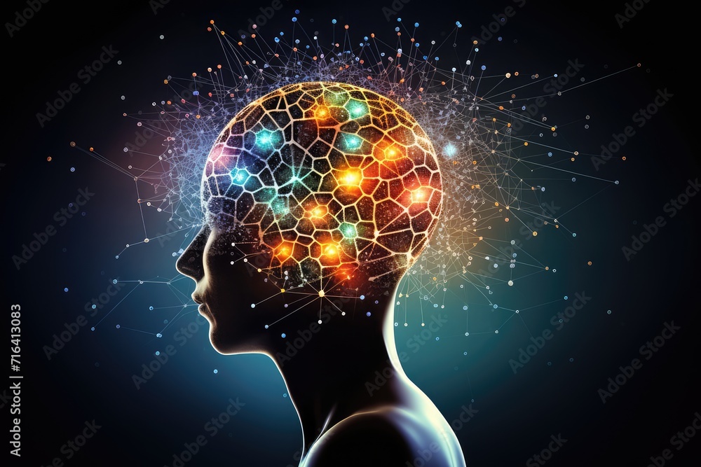 Illustration Stock Curiosity primary visual colorful vibrant cortex ...