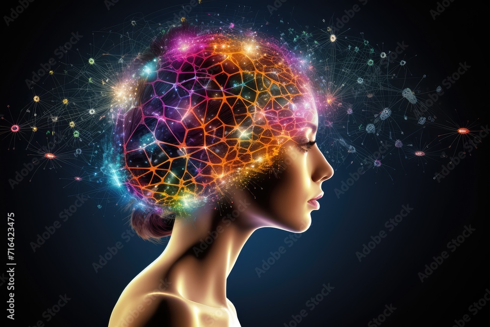 Cognitive decline, disorder, aging brain mosaic of thoughts forgetting ...