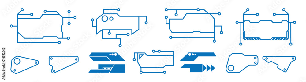 HUD elements mega set pack. Dashboard display virtual reality ...