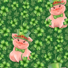 Saint Patrick's Day Piglet Clover Free Stock Photo - Public Domain Pictures