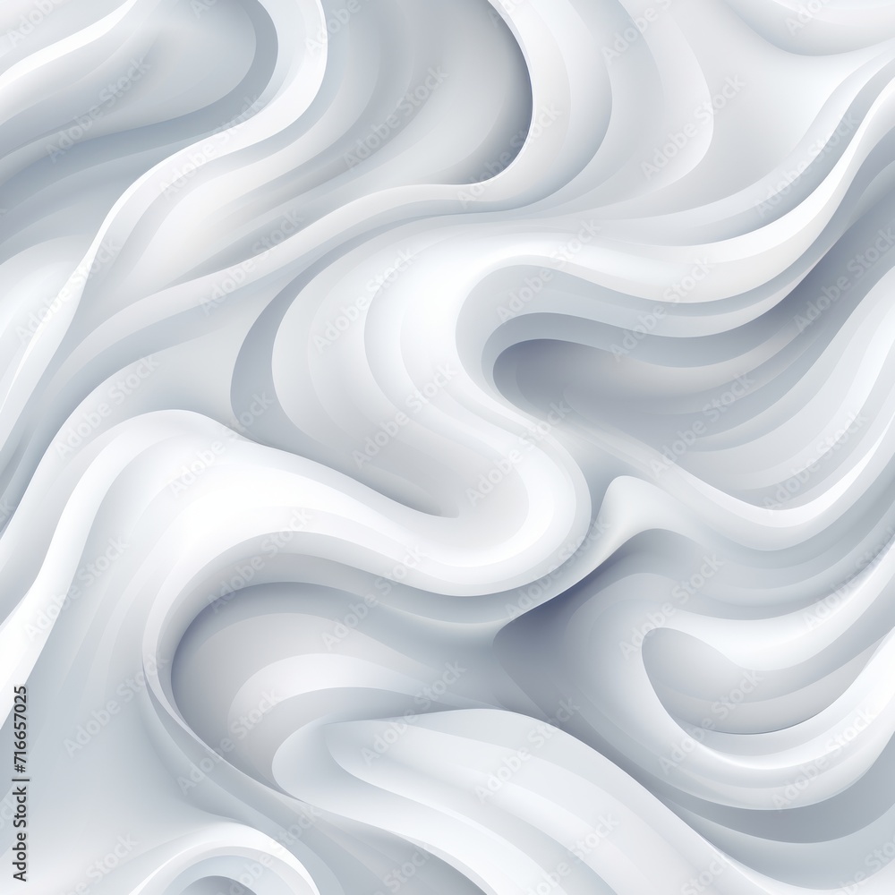 Seamless white wall texture with abstract wave pattern and overlapping ...