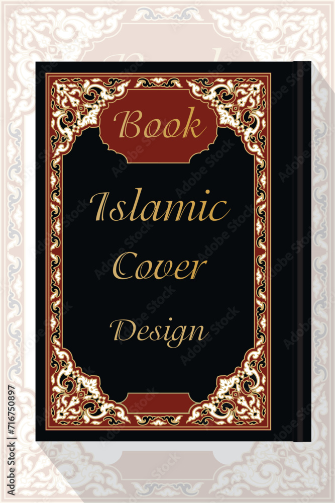 Islamic book cover border design and holy al quran Stock Vector | Adobe ...