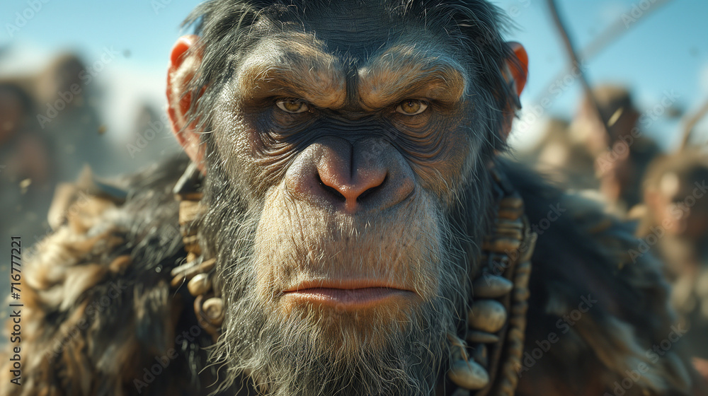 Cosmic Battleground: A speculative scene envisions, primitive hunter ...