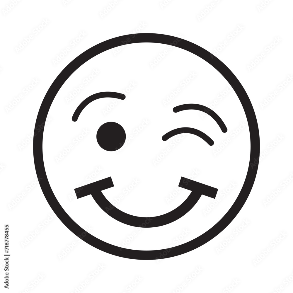 Image vectorielle Stock smiley face emoticons, emoji line art vector ...