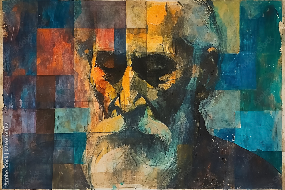 Rabindranath Tagore's modern painting Stock Illustration | Adobe Stock