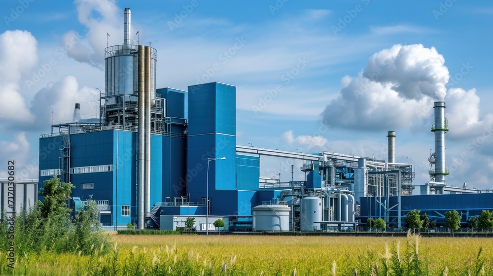Biomass power plant at the industrial park Strijp T district detail ...