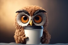 Owl Coffee Poster Free Stock Photo - Public Domain Pictures