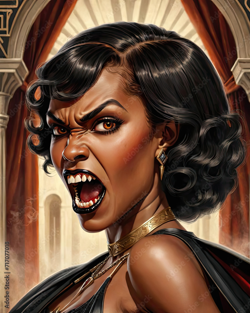 Stock-Illustration „Highly Artistic Realistic Portrait of a Tan-Skin ...