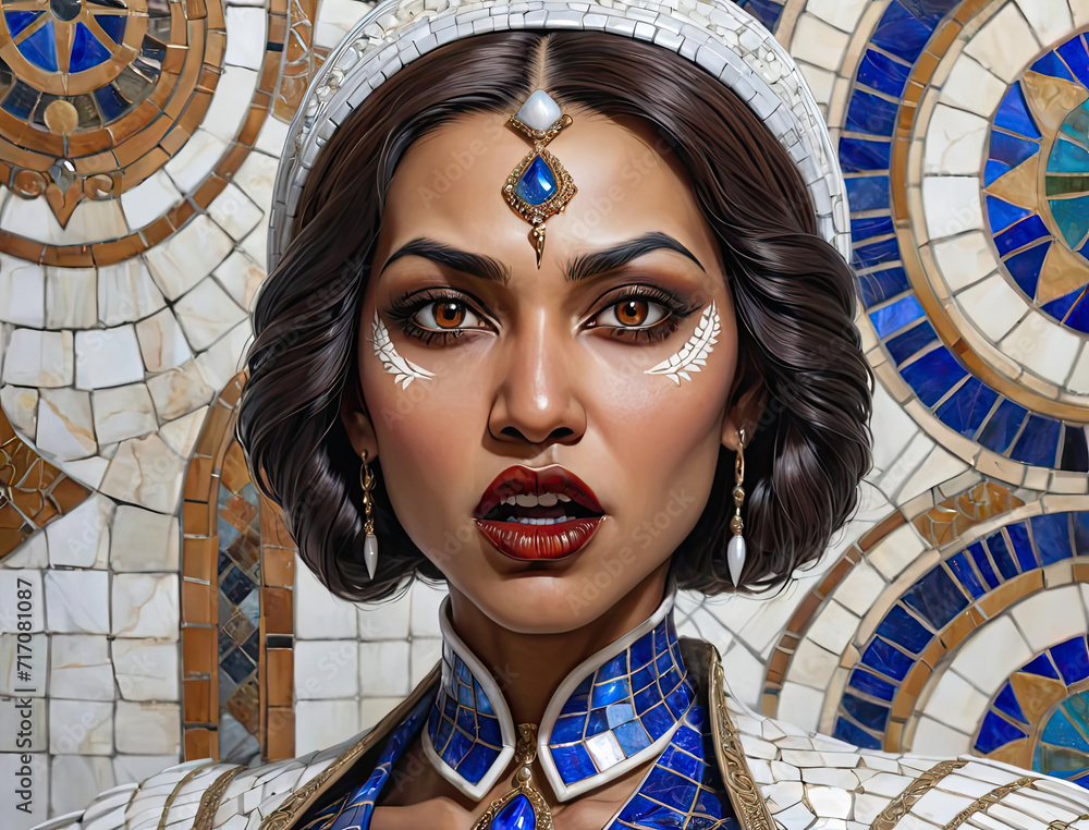 Highly Artistic Realistic Portrait of a Central Asian Female Vampire in ...