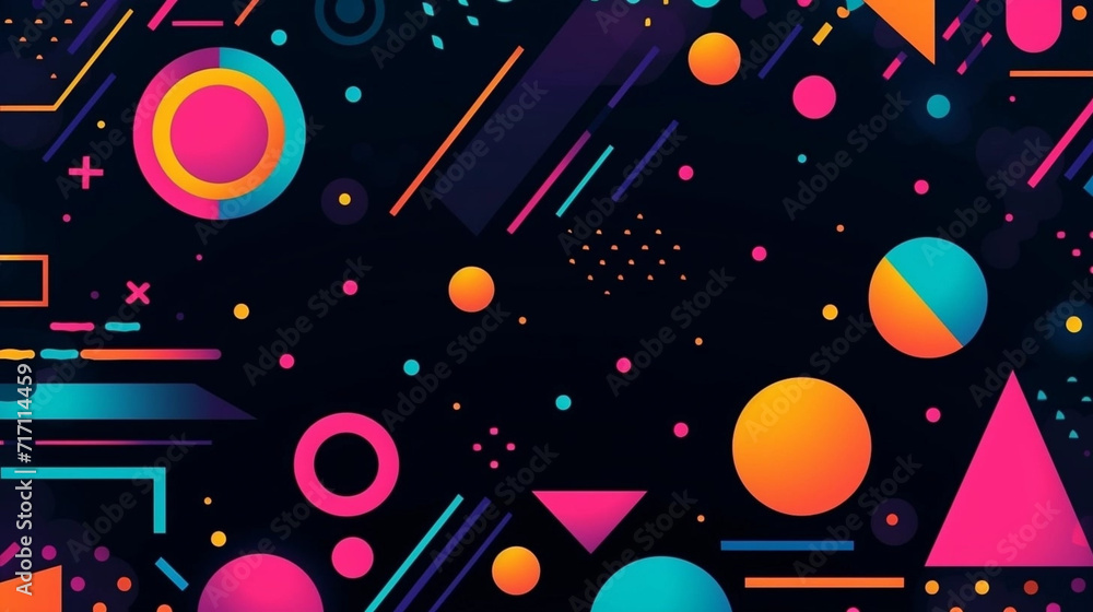 Back To The 90's Backdrop on black background, 90s Theme Party ...