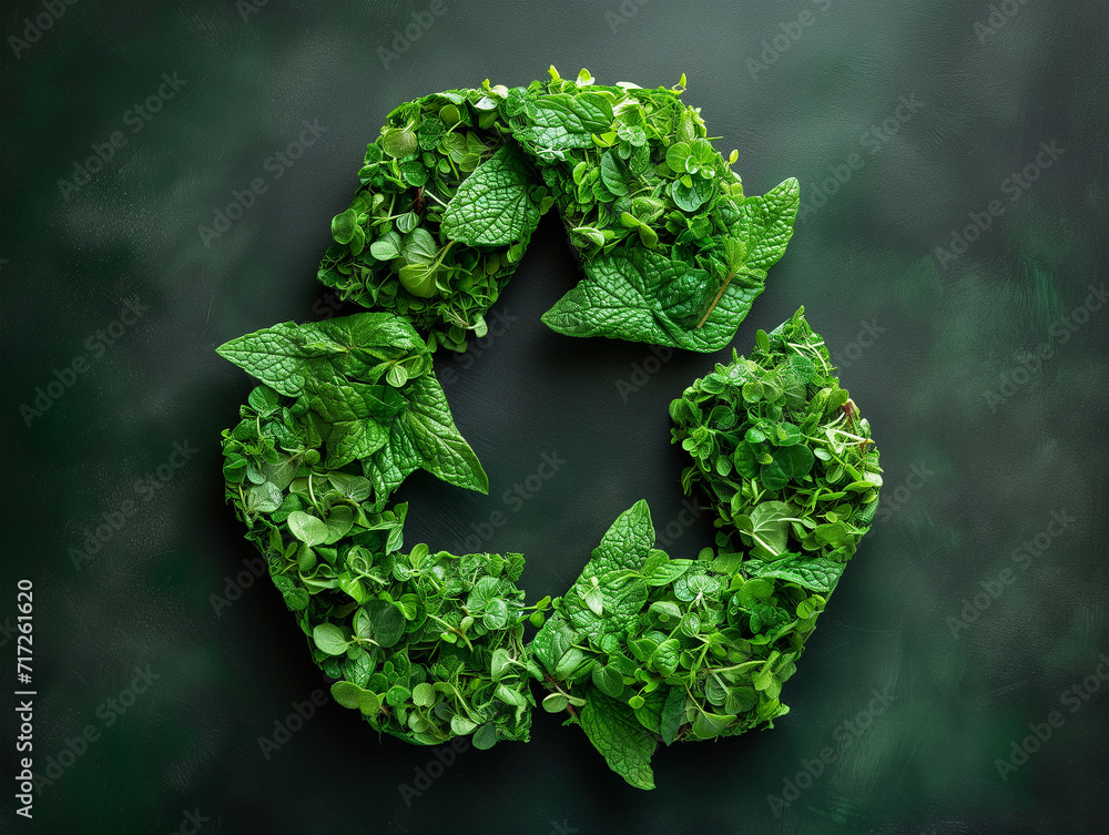 Universal recycling symbol. Green Mobius strip. Concept Eco-friendly ...