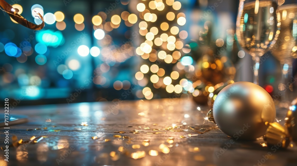 Craft a New Year party background set about a festive countdown display ...