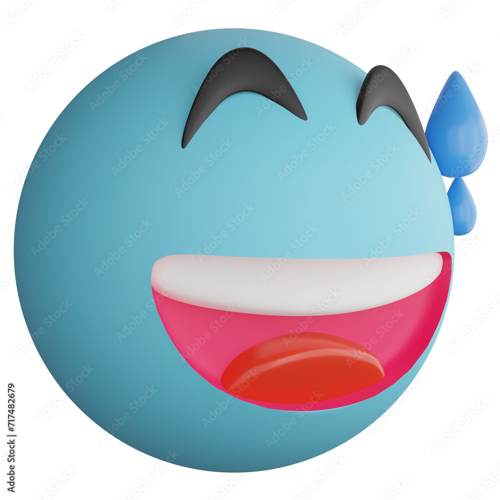 Awkward emoji side view clipart flat design icon isolated on ...