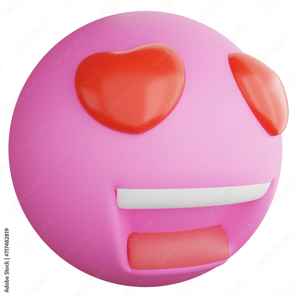 Love emoji side view clipart flat design icon isolated on transparent ...