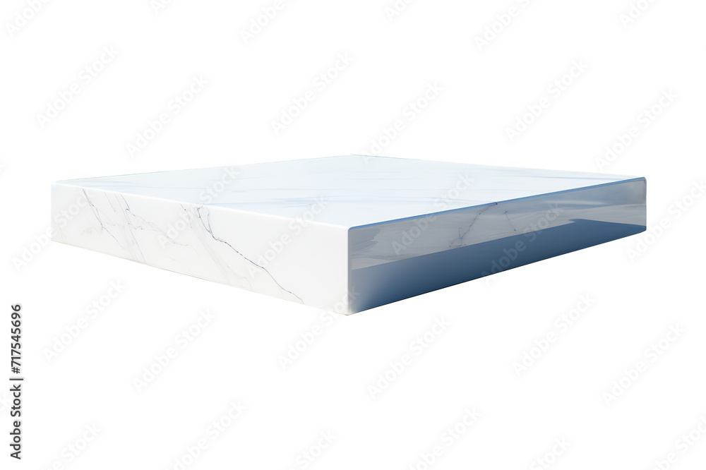 Perspective of white square marble slab background for interior and ...