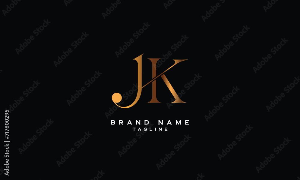 JHK, JKH, HJK, HKJ, KHJ, KJH, JK, KJ, Abstract initial monogram letter ...