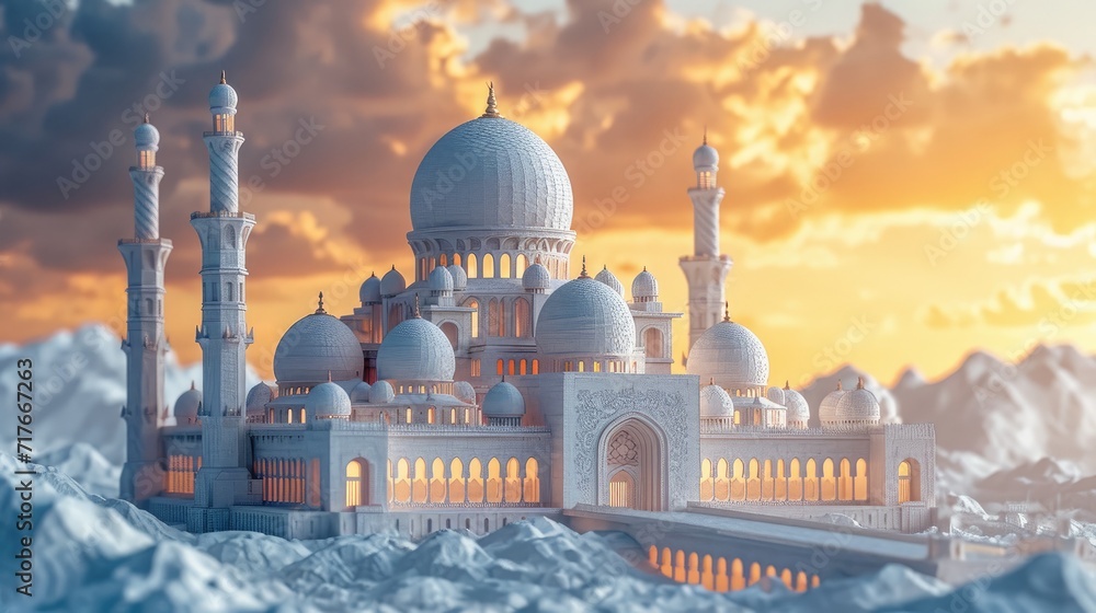 Mosque image using paper-cut techniques. Infuse intriguing details ...