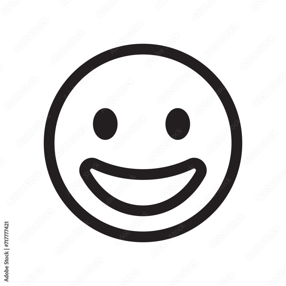 Smiley face icon. Smile face emoticon icon. Smile emoji icon. Emoji ...
