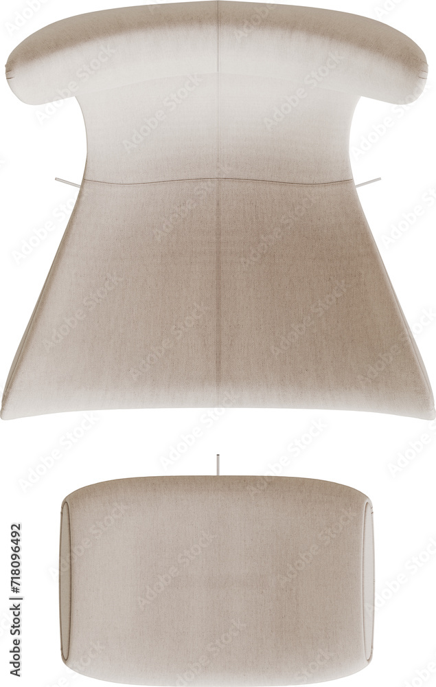 Ilustración de Stock Top view isolated png lounge chair, architecture ...