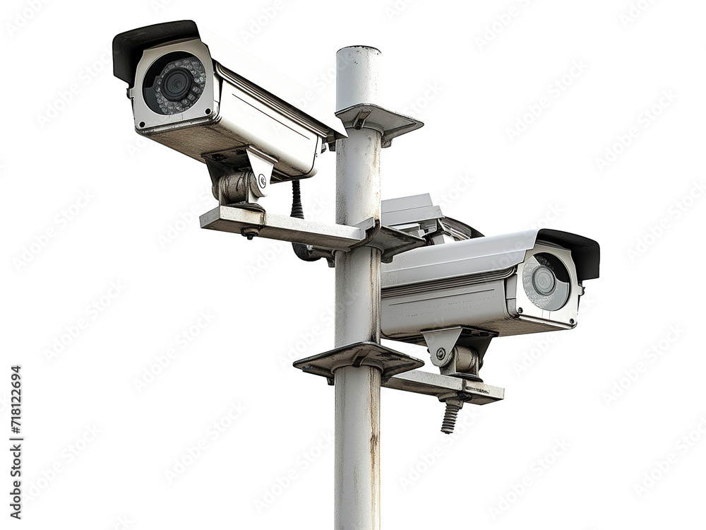 CCTV cameras isolated on transparent or white background, png Stock ...