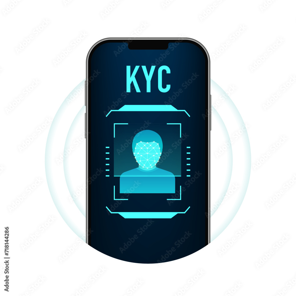 KYC - Know Your Customer vector icon design. Profile identity symbol ...