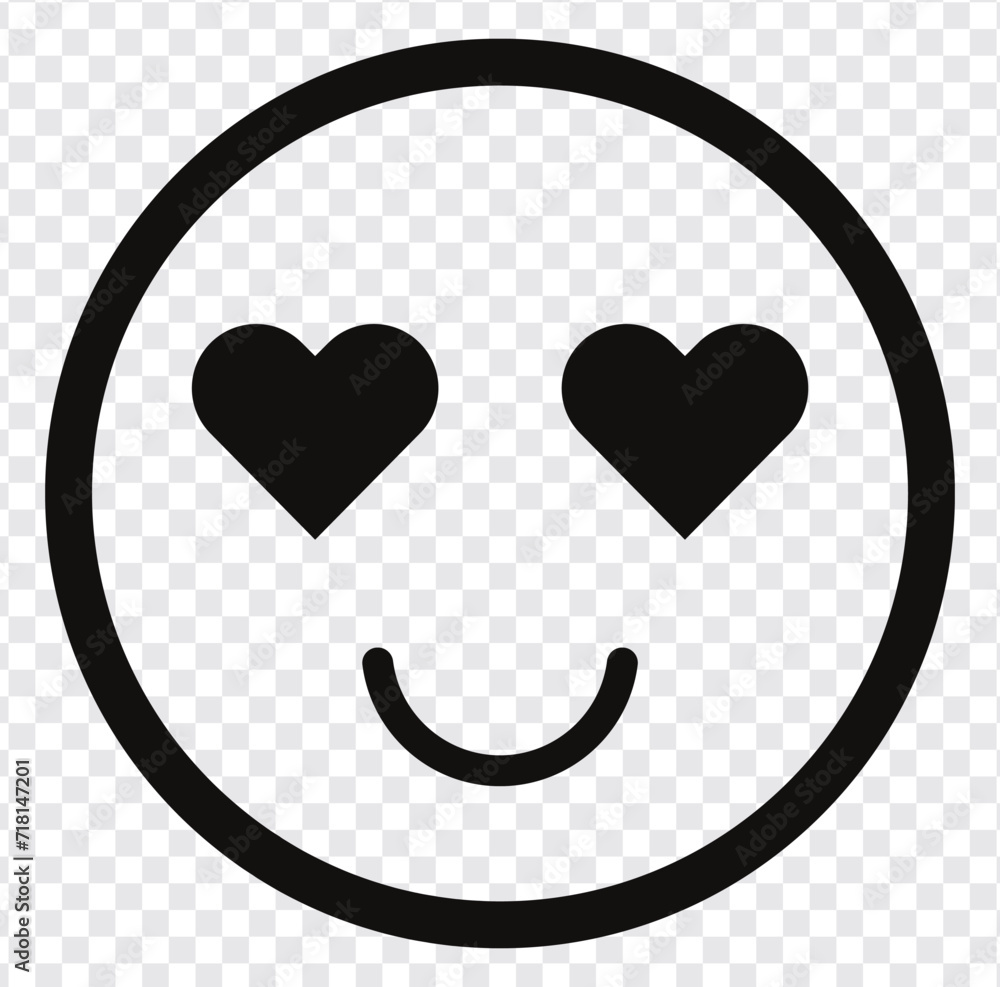 Happy smiley face or emoticon line art icon for apps and websites Stock ...