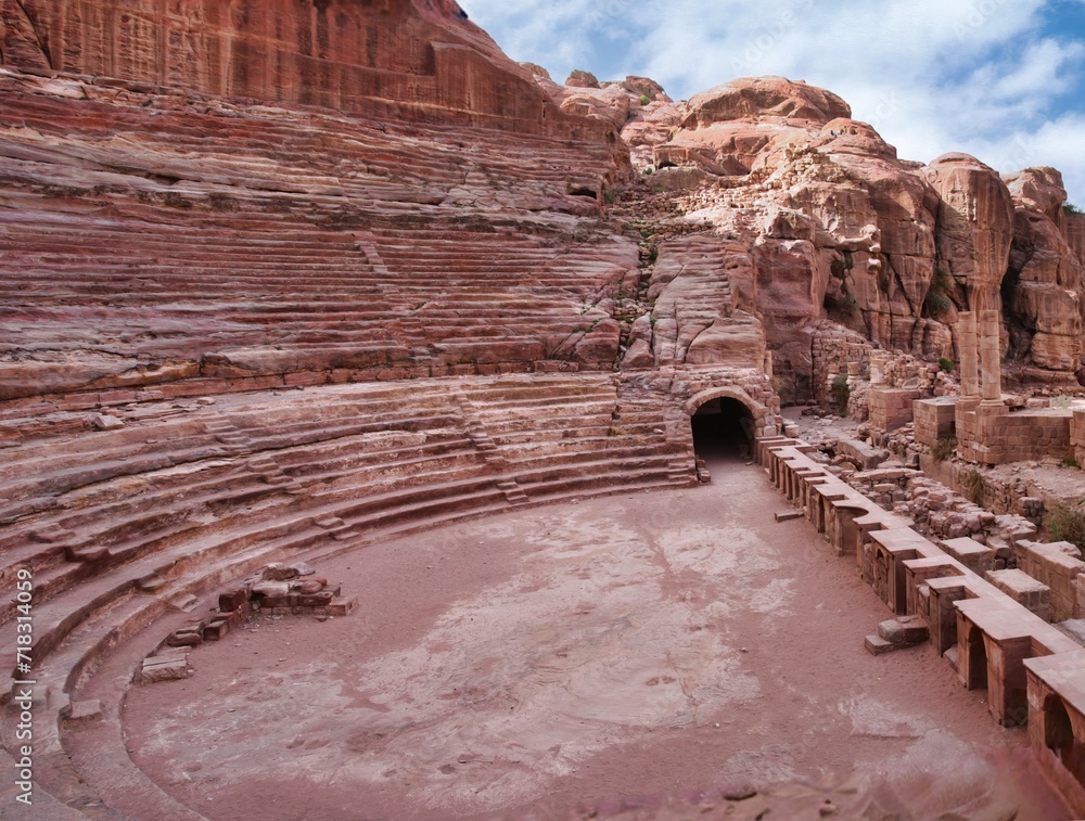 The Roman Theater of Petra is one of the most famous monuments in the ...