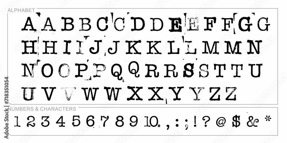 Alphabet Split Monogram, Split Letter Monogram, Alphabet Frame Font ...