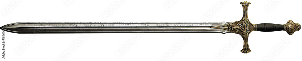 Broadsword, transparent background, isolated image, generative AI Stock ...