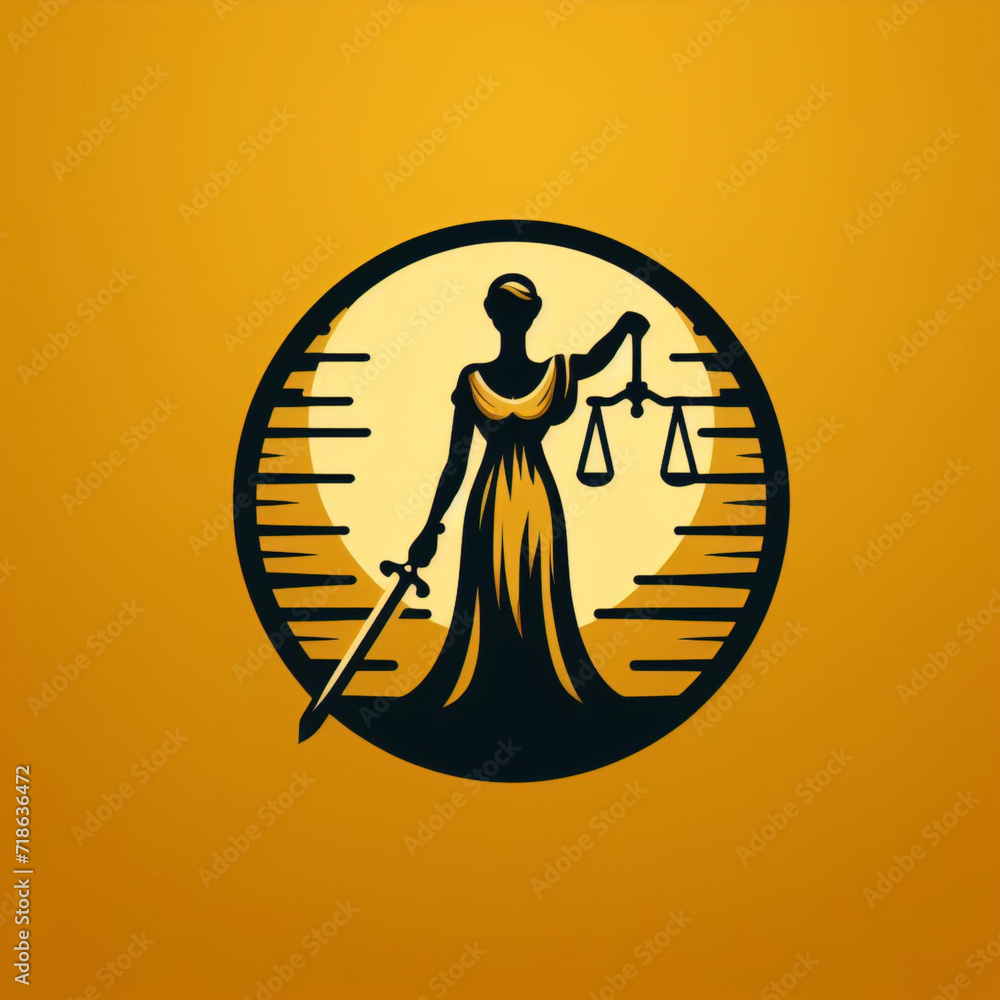 Simple classic justice balance scales silhouette. Justice scales line ...