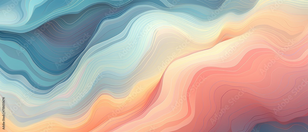 Geological abstract resembling a contour line map, creating a unique ...