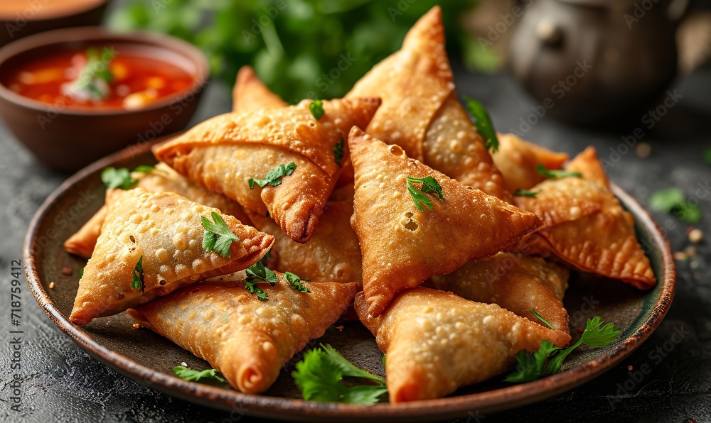 Satisfy Your Cravings with These Delicious Samosas Generative AI Stock ...