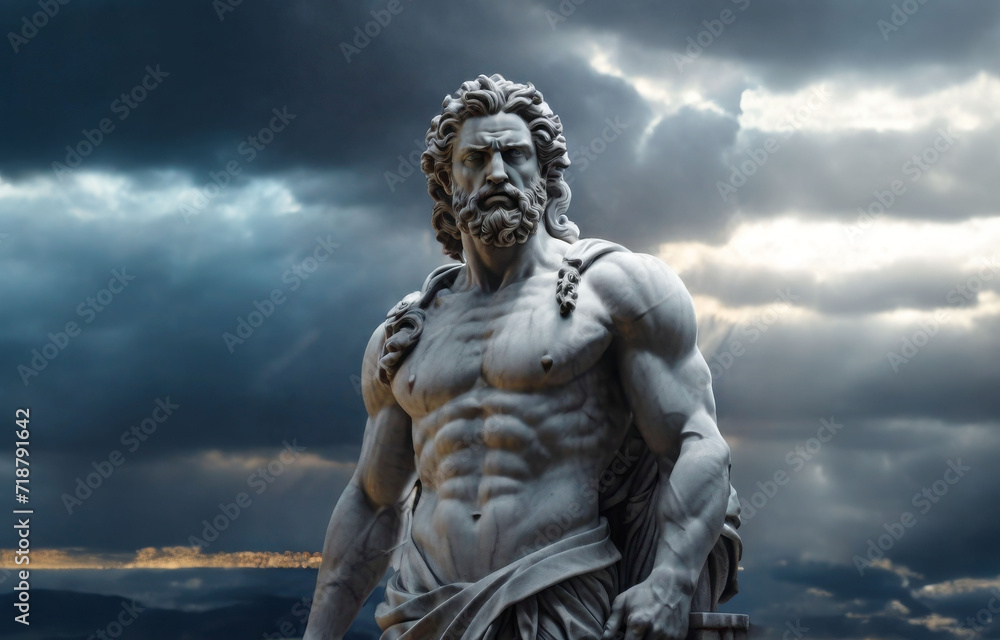 Stoicism concept, sculpture of a stoic, representing philosophy ...