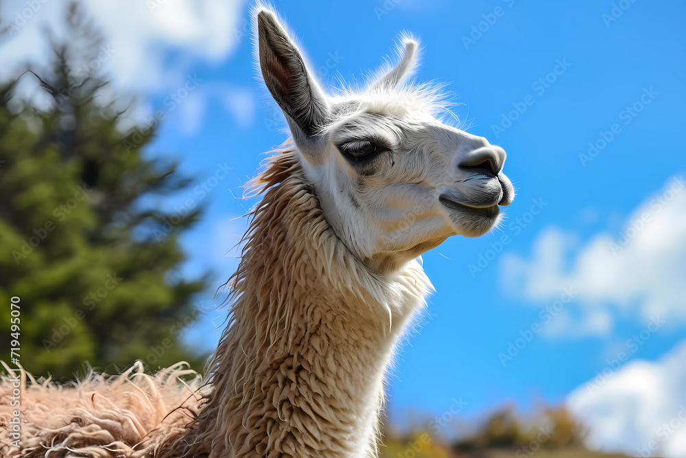 Llama - South America - A domesticated mammal species closely related ...