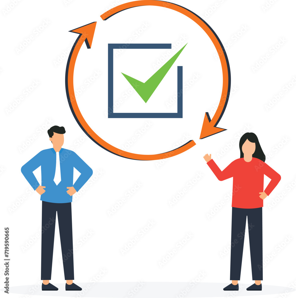 Complete task accomplishment or project done checklist, Success or ...