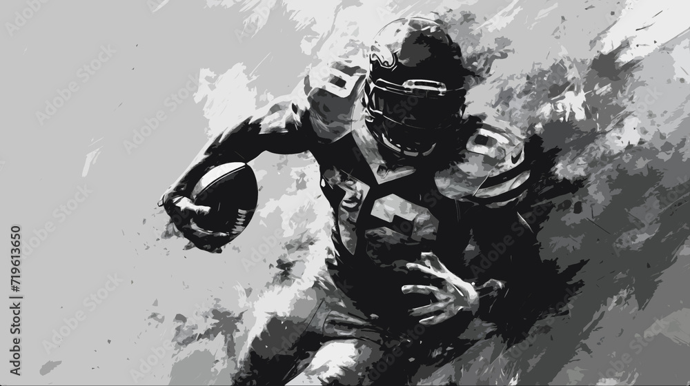 basketball player black and white abstract art Stock Illustration ...