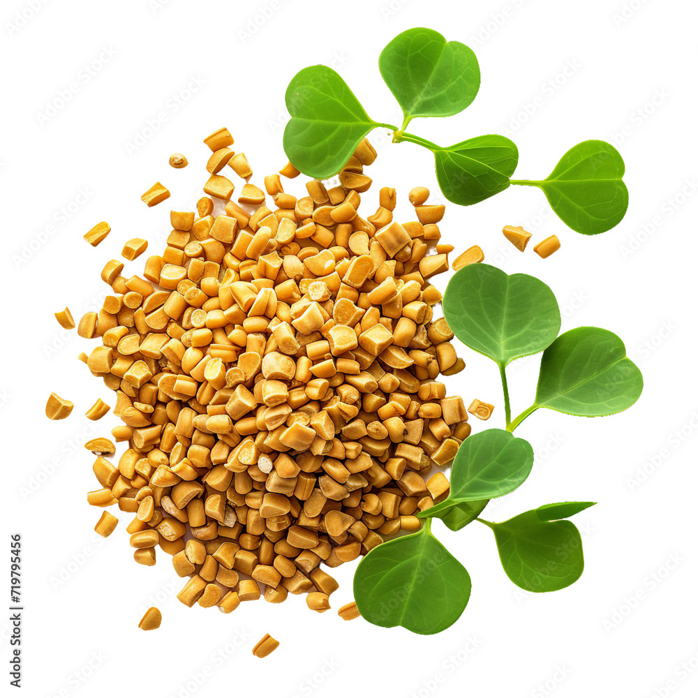 Fenugreek, transparent background, isolated image, generative AI Stock ...