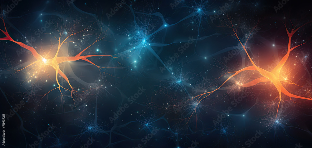 Abstract geometric background. with hexagons. Structure of human brain ...