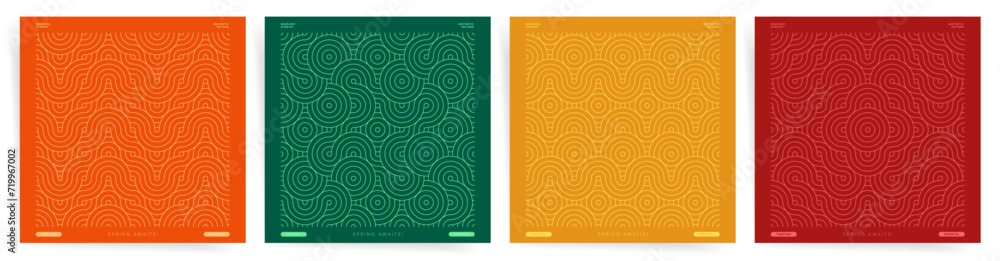 Geometric Spring Patterns. Colorful Oriental and Abstract Designs for ...